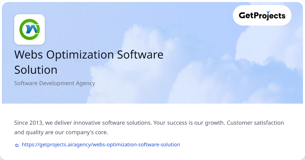 Webs Optimization Software Solution | IT Services – 4.9 (19 reviews)